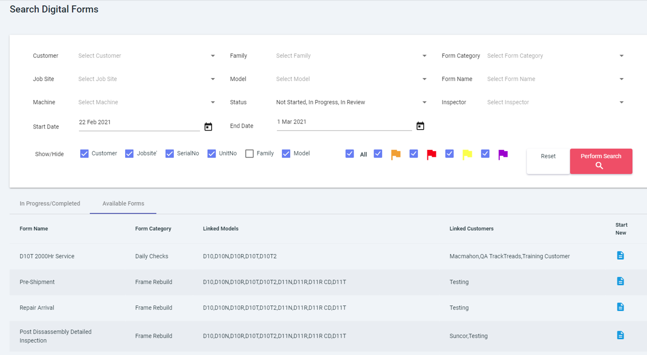 Releasing Inspections – PM service - TrackTreads Knowledge Base